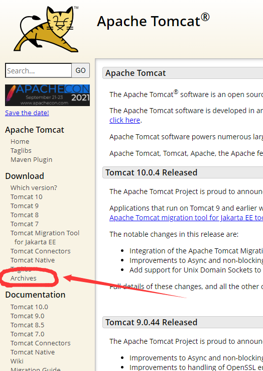tomcat下载指定版本_在tomcat.apache.org下载固定版本-CSDN博客