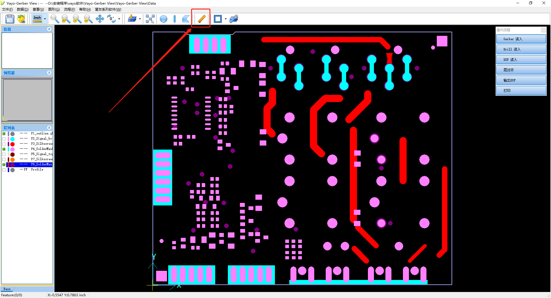 Vayo-Gerber View 测量焊盘距离方法_viewmate怎么测量gerber尺寸-CSDN博客