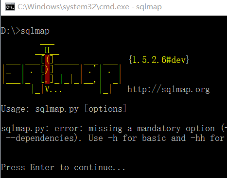 window系统在cmd窗口中直接使用sqlmap命令进行sql注入测试_在命令行中输入python sqlmap.py也会弹出默认程序,这可能是因为你的系统关联了.py-CSDN博客