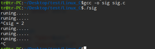 Linux C 编程 | 捕捉CTRL-C信号_捕捉 ctrl-c-CSDN博客