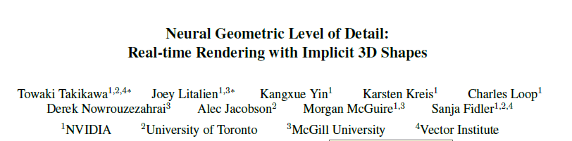 CVPR2021文章理解1-Neural Geometric Level of Detail: Real-time Rendering with Implicit 3D Shapes-CSDN博客