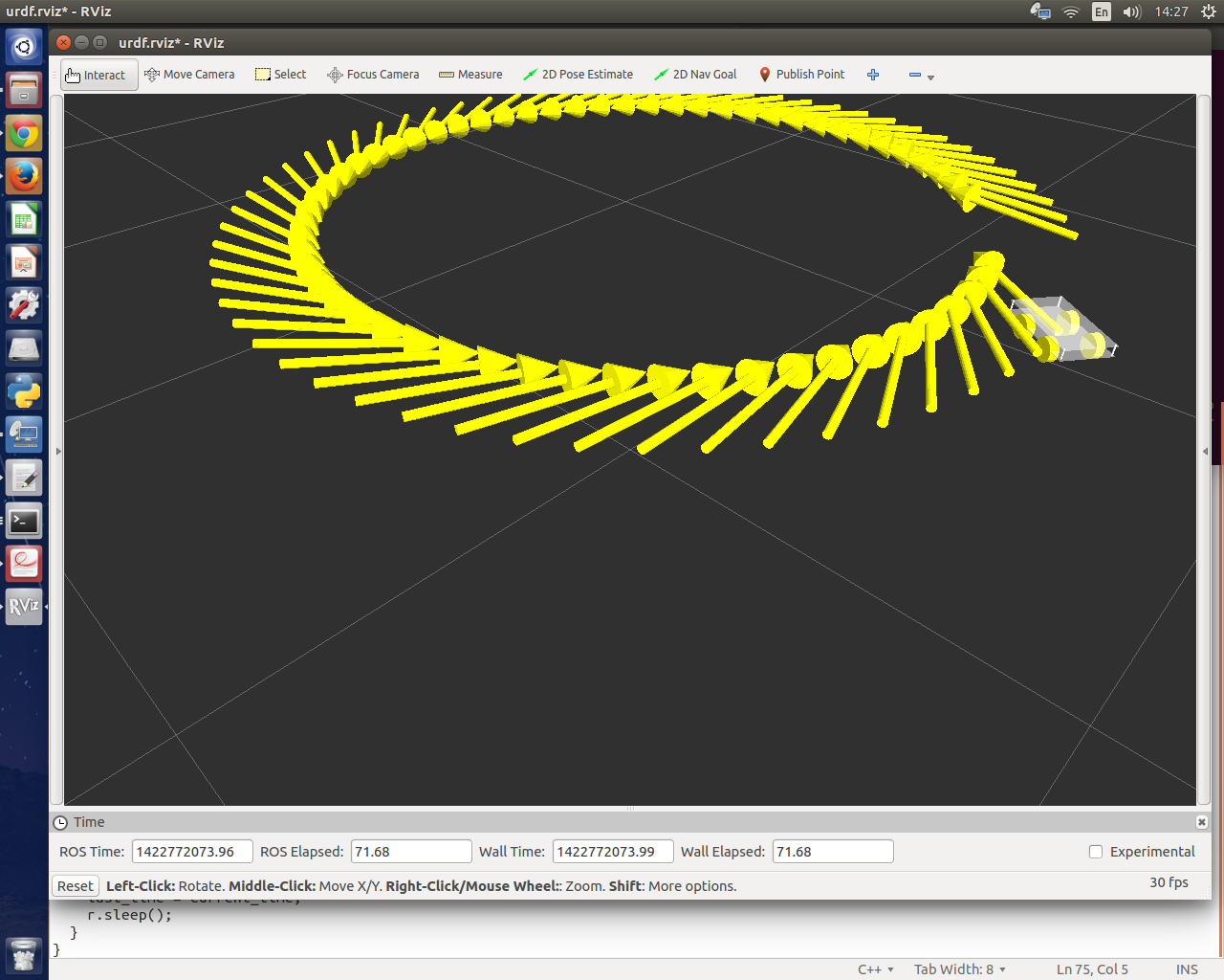 ROS 学习系列 -- RViz中移动机器人来学习 URDF,TF,base_link, map,odom和odom 主题的关系_rviz no transform from odom-CSDN博客