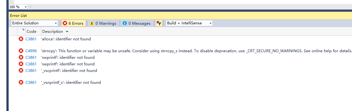 _vscprintf，swprintf_s 等无法找到标识符问题_vasprintf找不到标识符-CSDN博客