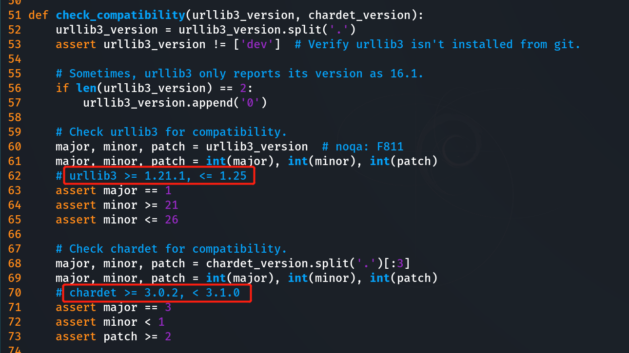 解决：RequestsDependencyWarning: urllib3 (1.26.4) or chardet (4.0.0) doesn‘t match a supported ...
