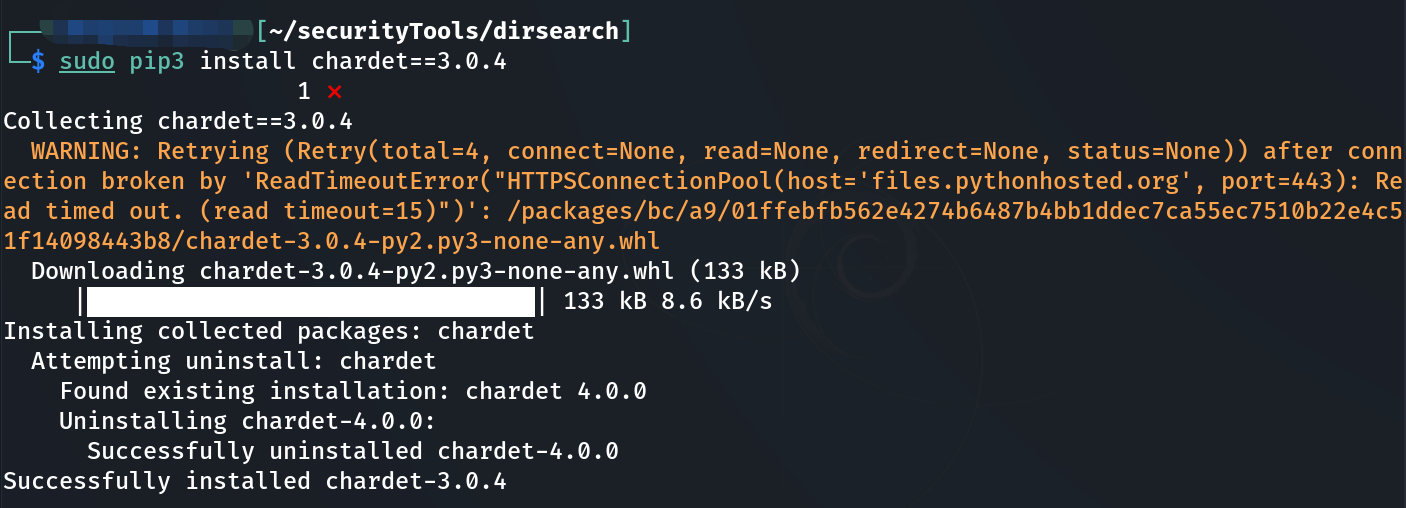 解决：RequestsDependencyWarning: urllib3 (1.26.4) or chardet (4.0.0) doesn‘t match a supported ...