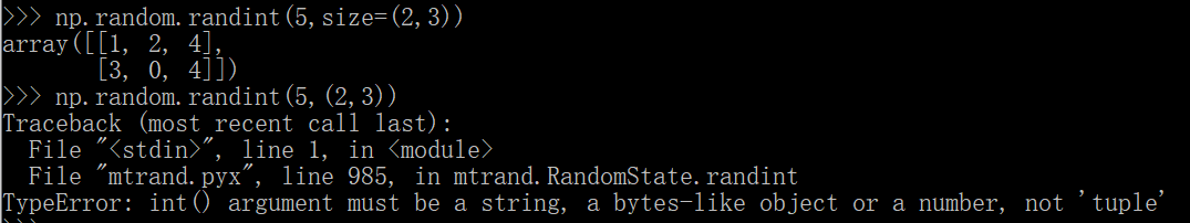 Python中numpy库中常用函数总结，包含seed()，RandomState()，rand()，randn()，randint ...
