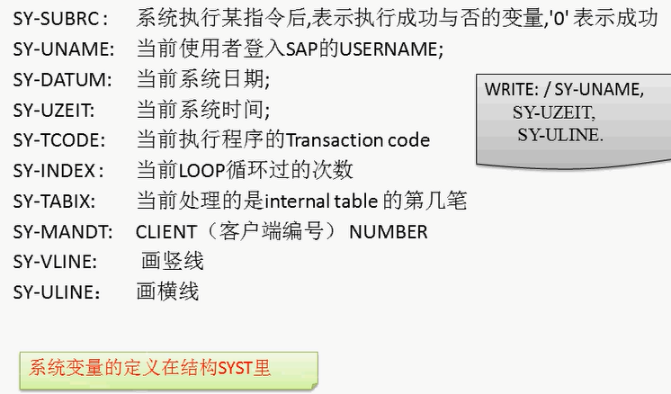 ABAP data object and system variable - Programmer Sought