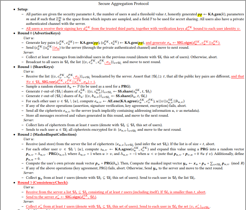 Practical Secure Aggregation for Privacy-Preserving Machine Learning论文阅读笔记_secagg-CSDN博客