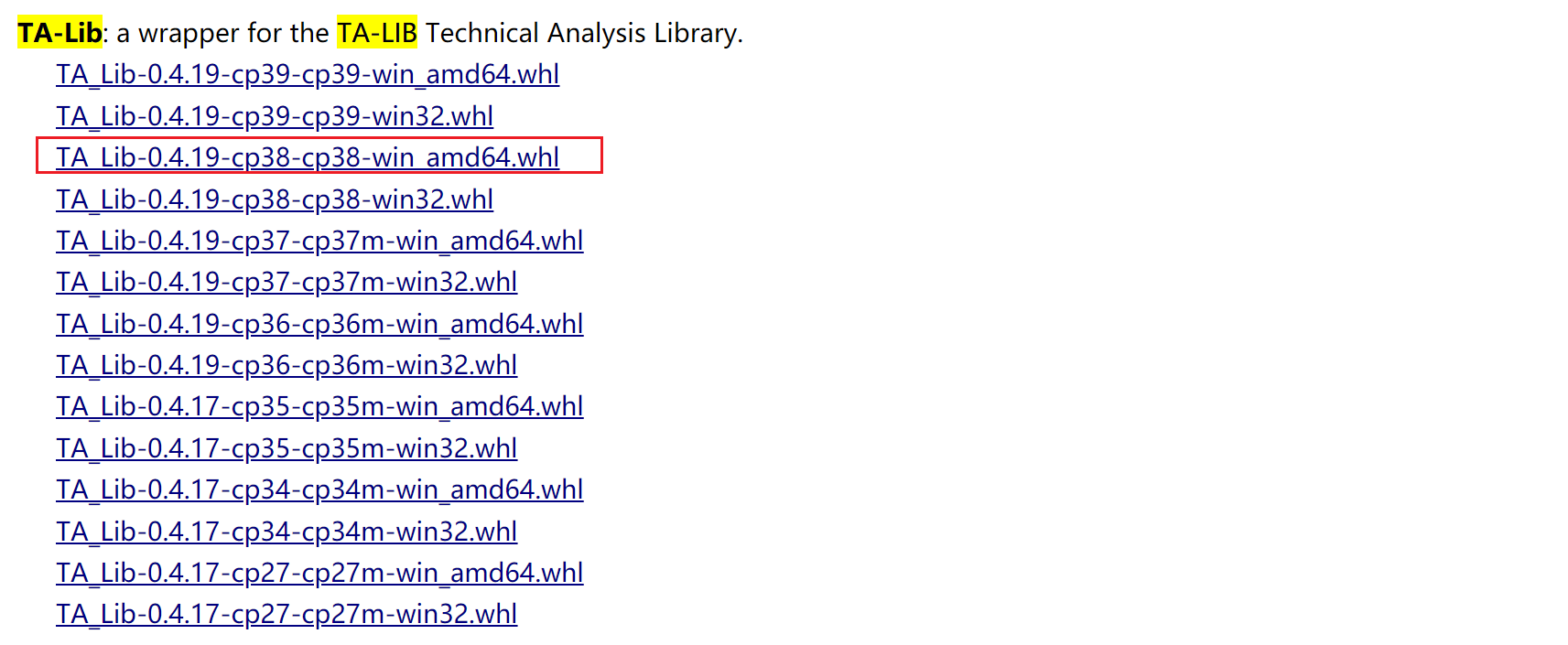 python安装talib_talib轮子 python 3.12-CSDN博客