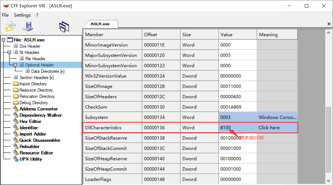 修改PE文件头删除ASLR_怎么修改pe文件让他支持aslr-CSDN博客