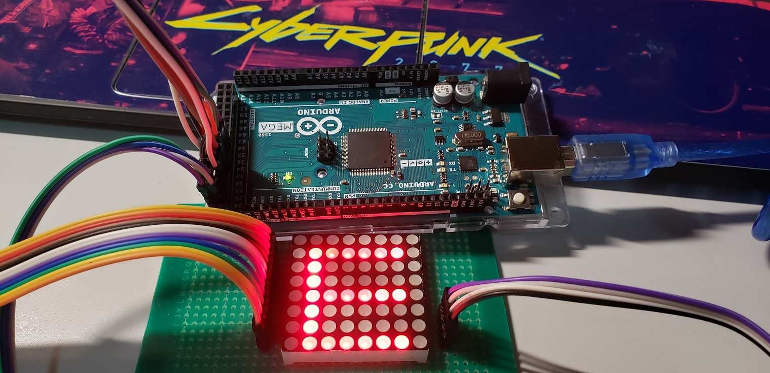 Arduino无痛开发_LED8*8点阵实验(详解)_8*8led模块接线为8*16-CSDN博客