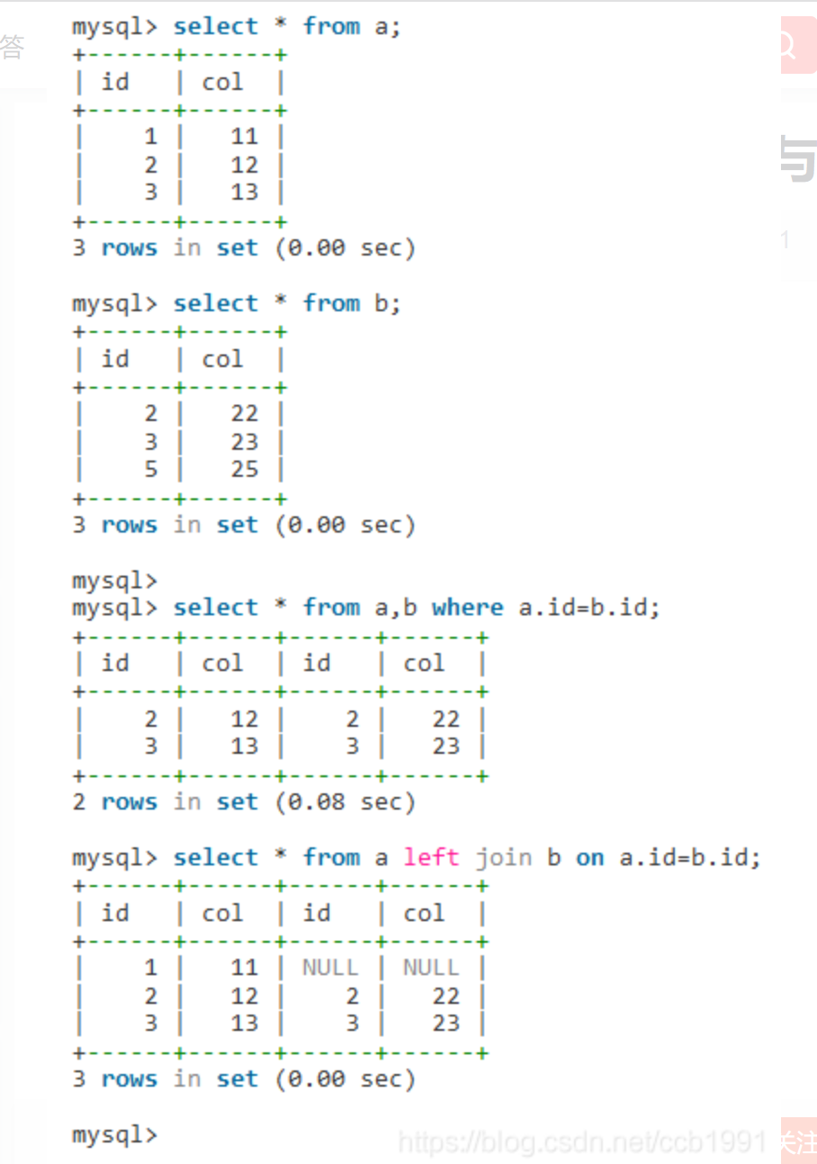 Mysql中多表查询from和join的区别sql From 多个表 与join多表差异 Csdn博客 