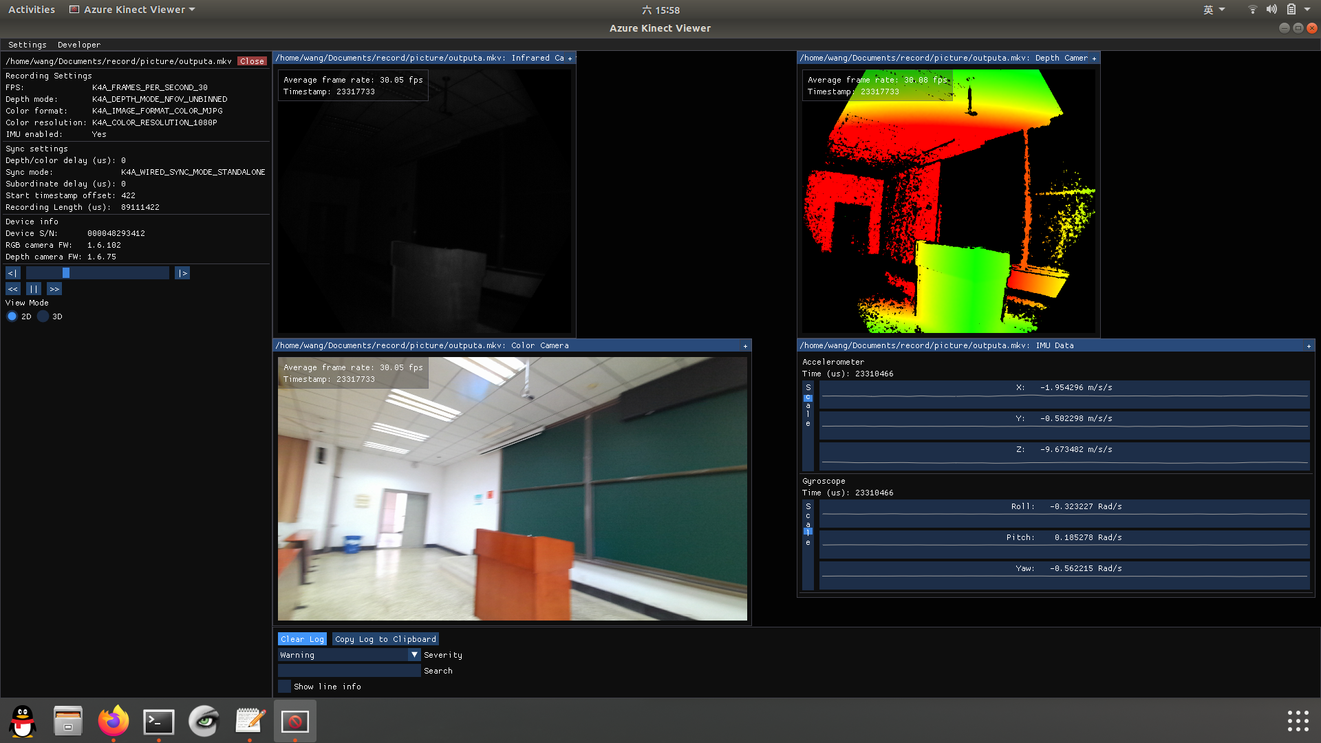 基于ubuntu18.04使用 Azure Kinect 传感器 SDK 录制_azure kinect录制视频如何修改路径-CSDN博客