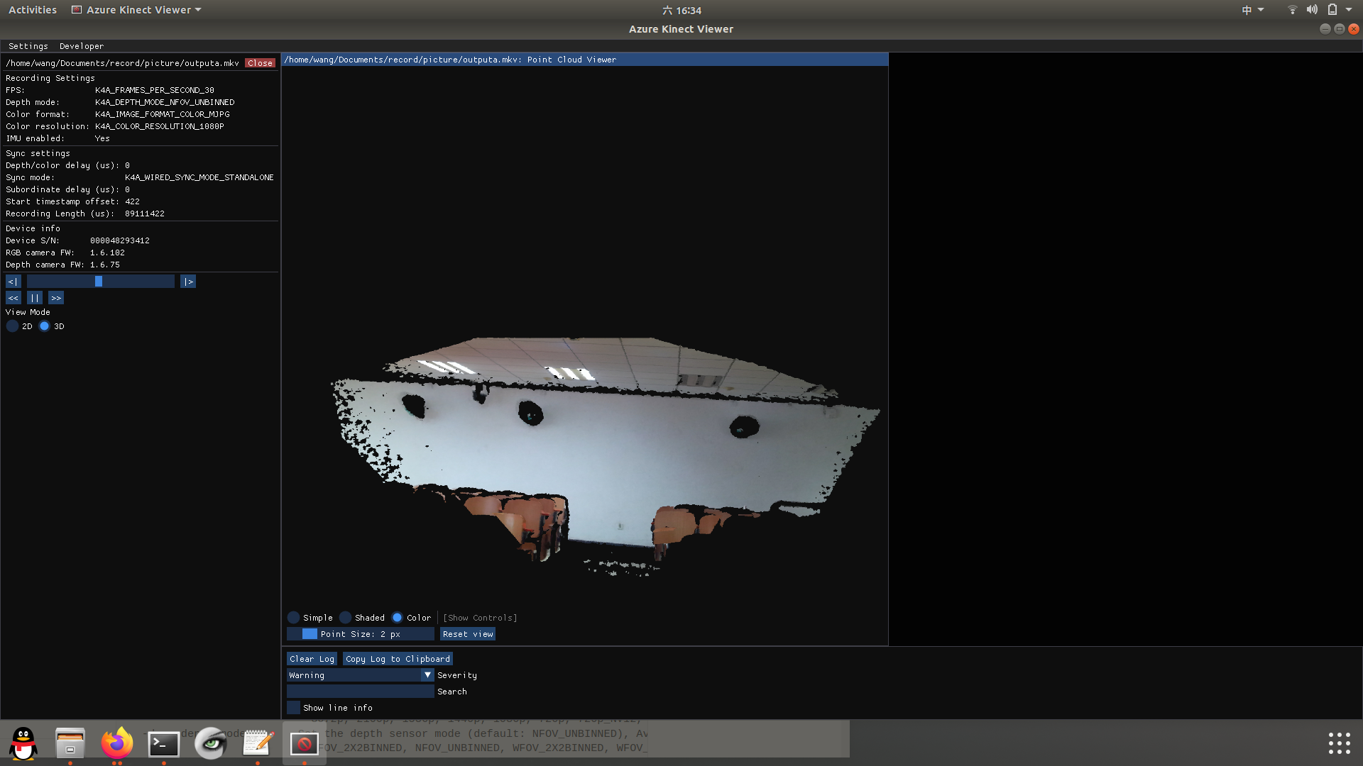 基于ubuntu18.04使用 Azure Kinect 传感器 SDK 录制_azure kinect录制视频如何修改路径-CSDN博客