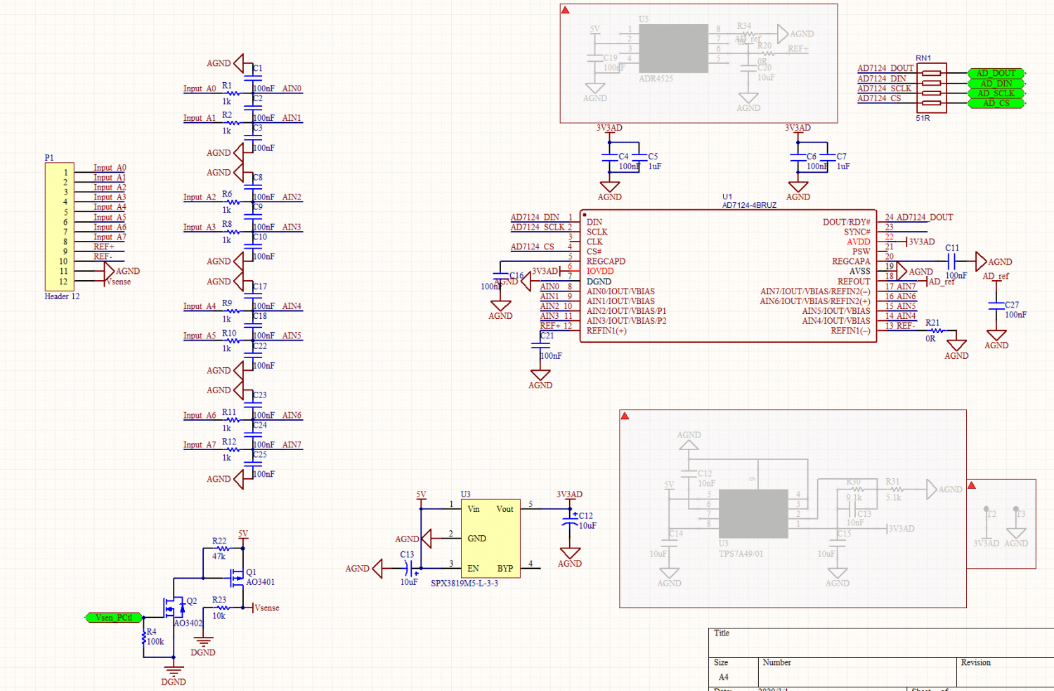 多功能AD杀手AD7124 效果理想 原理图经验分享+实物图-CSDN博客