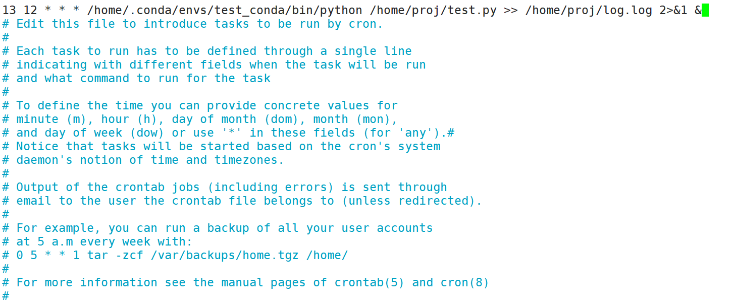 crontab命令执行定时任务、指定conda环境_crontab 和conda同时使用-CSDN博客