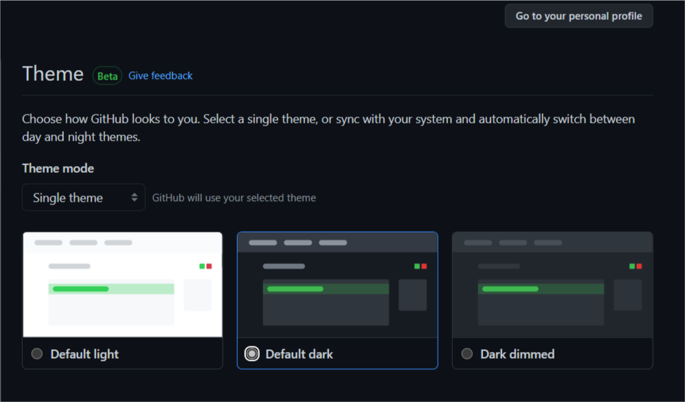 GitHub网站的主题设置_github调为白天模式-CSDN博客