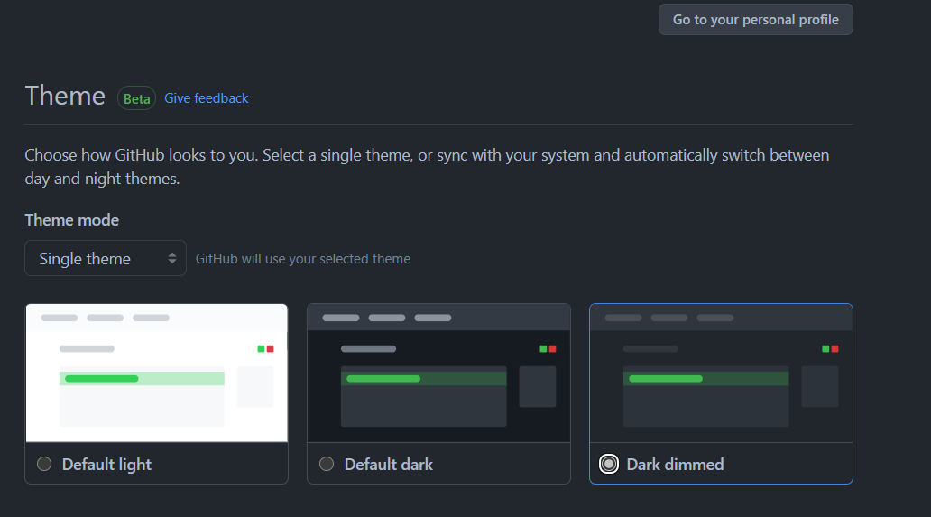 GitHub网站的主题设置_github调为白天模式-CSDN博客