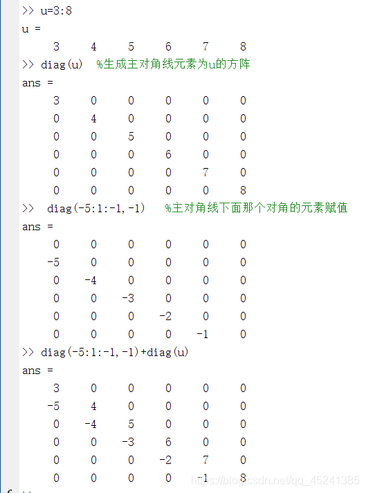 转置和共轭转置,如何给矩阵对角线、次对角线的元素赋值?向量和矩阵赋值的区别共轭转置和转置的区别 Csdn博客