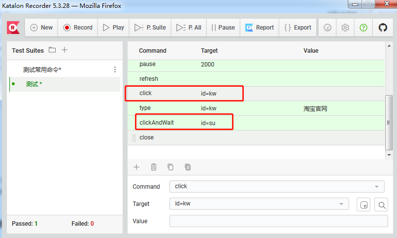 katalon Recoder常用命令使用及案例_katalon recorder例子-CSDN博客