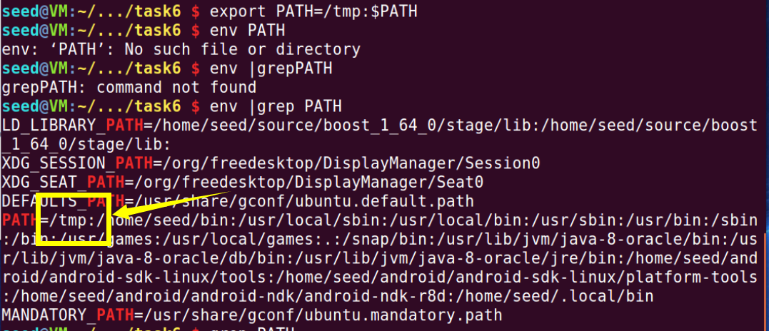 Environment Variable and Set-UID Program Lab操作系统实验_we are using bash in the seed account.-CSDN博客