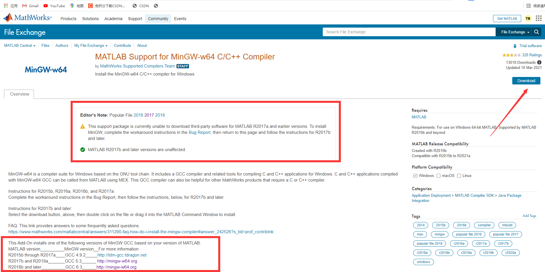 Matlab 2017b错误使用 mex 未找到支持的编译器或 SDK。您可以安装免费提供的 MinGW-w64 C/C++ 编译器；请参阅安装 MinGW-w64 编译器 ...