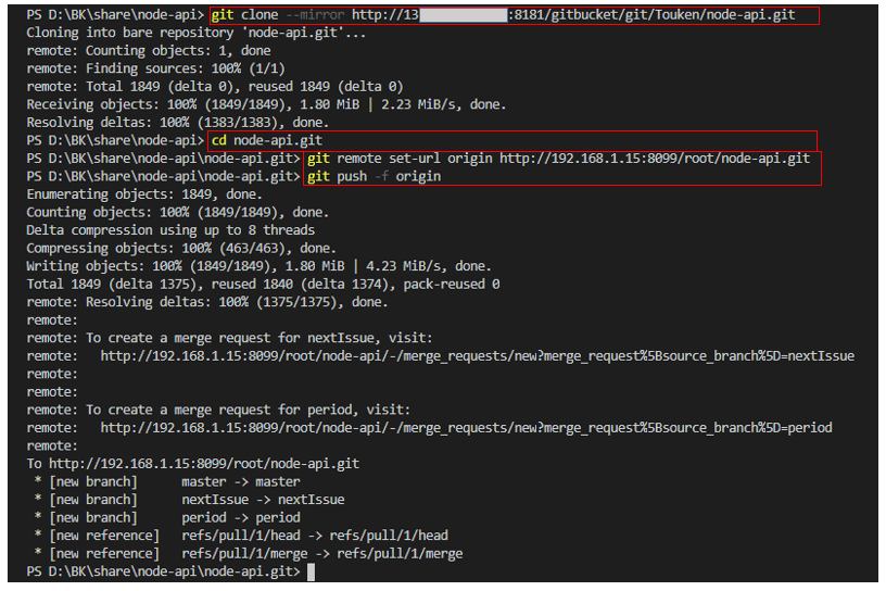 Git仓库迁移，包括分支，日志等_git push --mirror的.git文件和原来的.git有什么区别-CSDN博客