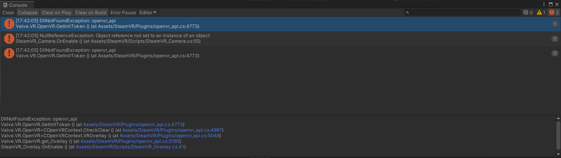 SteamVR开发遇到的报错问题及解决方法汇总_steamvr126错误-CSDN博客