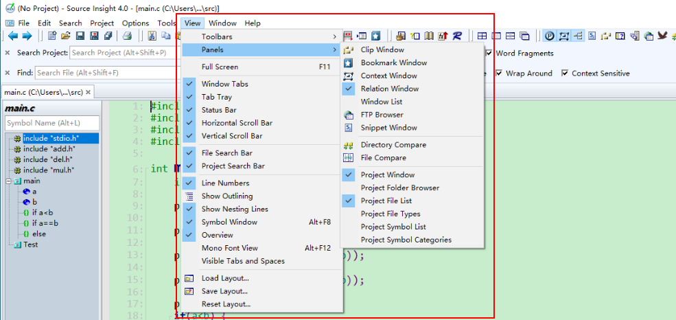 【网络学习】source insight软件的初始配置及使用_sourceinsight relation window-CSDN博客