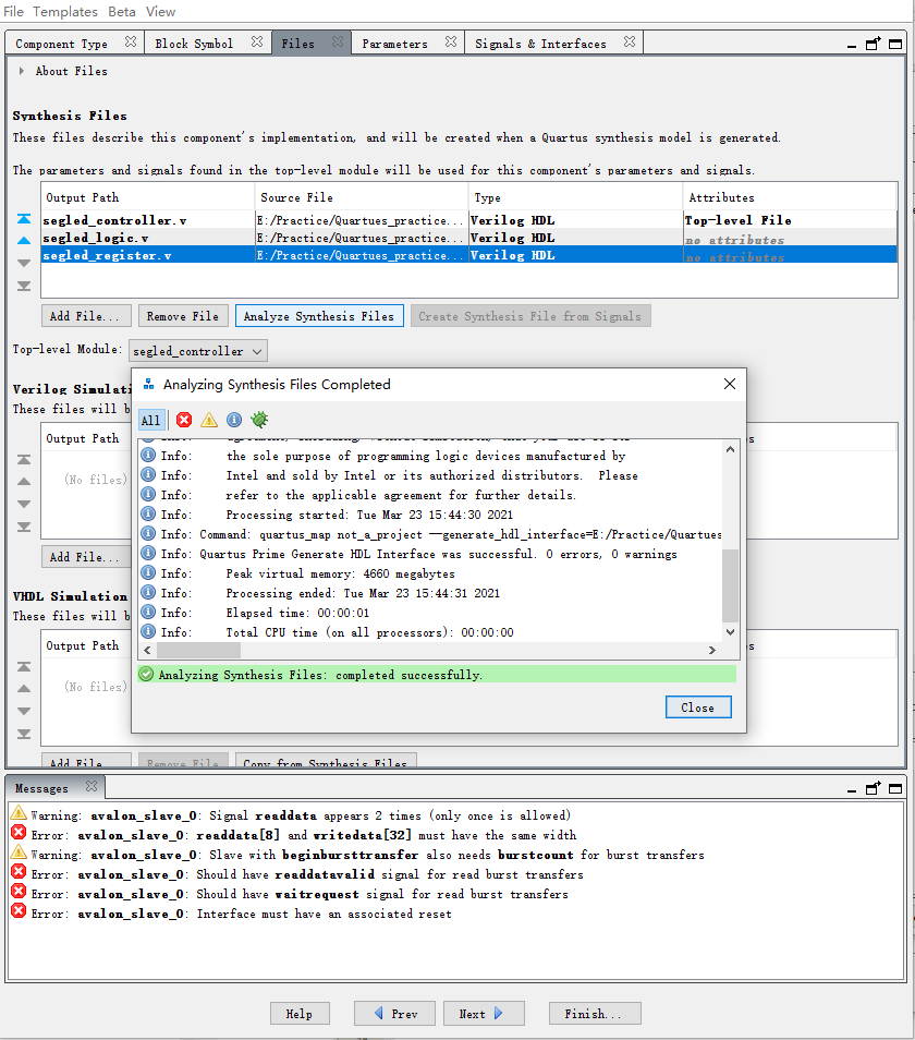 记录-QuartuesⅡ-Qsys自定义数码管IP过程以及遇到的源文件路径问题_quartus配置qsys-CSDN博客