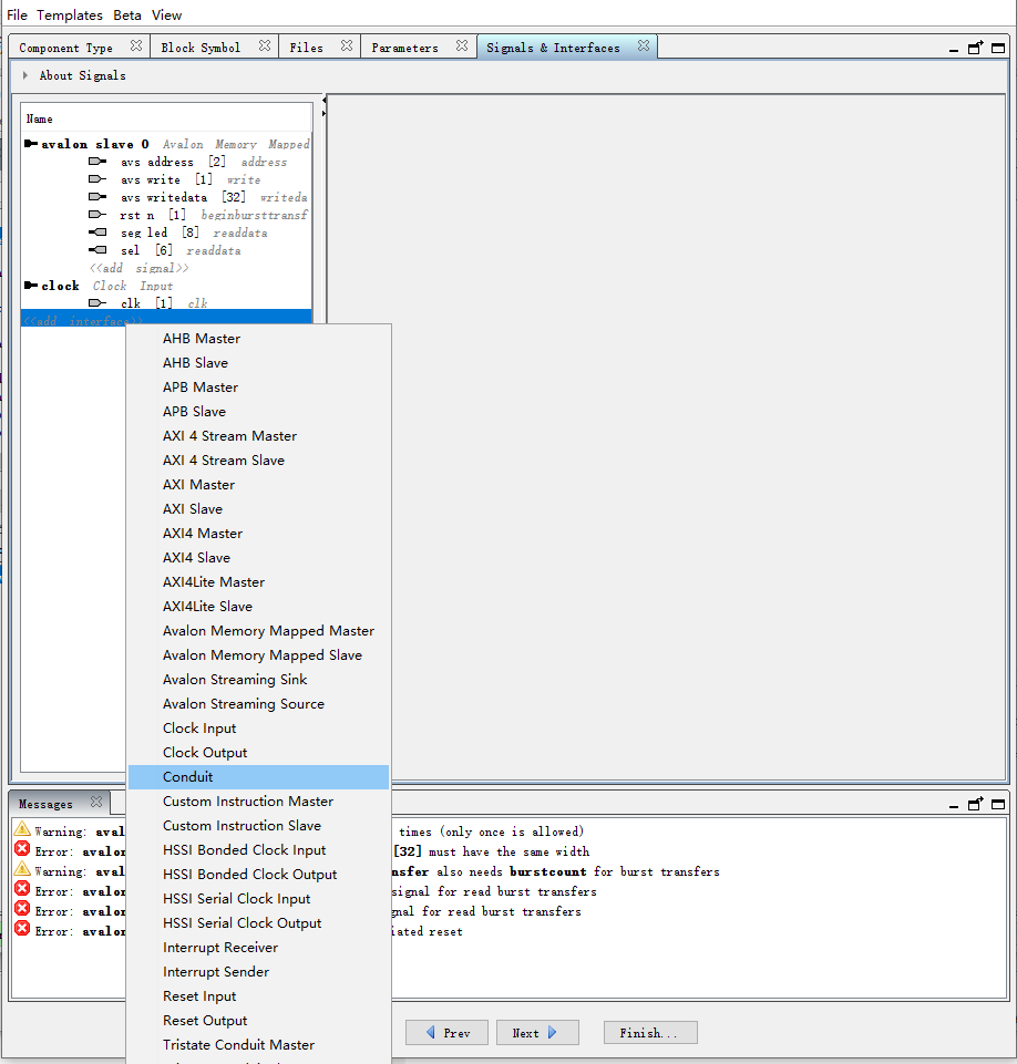 记录-QuartuesⅡ-Qsys自定义数码管IP过程以及遇到的源文件路径问题_quartus配置qsys-CSDN博客