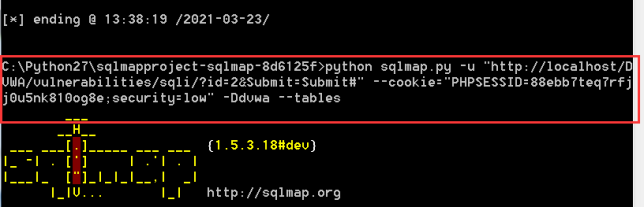 SQL注入——利用sqlmap工具对DVWA进行盲注_在sql盲注模块查询出dvwa所有的用户名和匹配的密码,写出步骤,命令并截图-CSDN博客