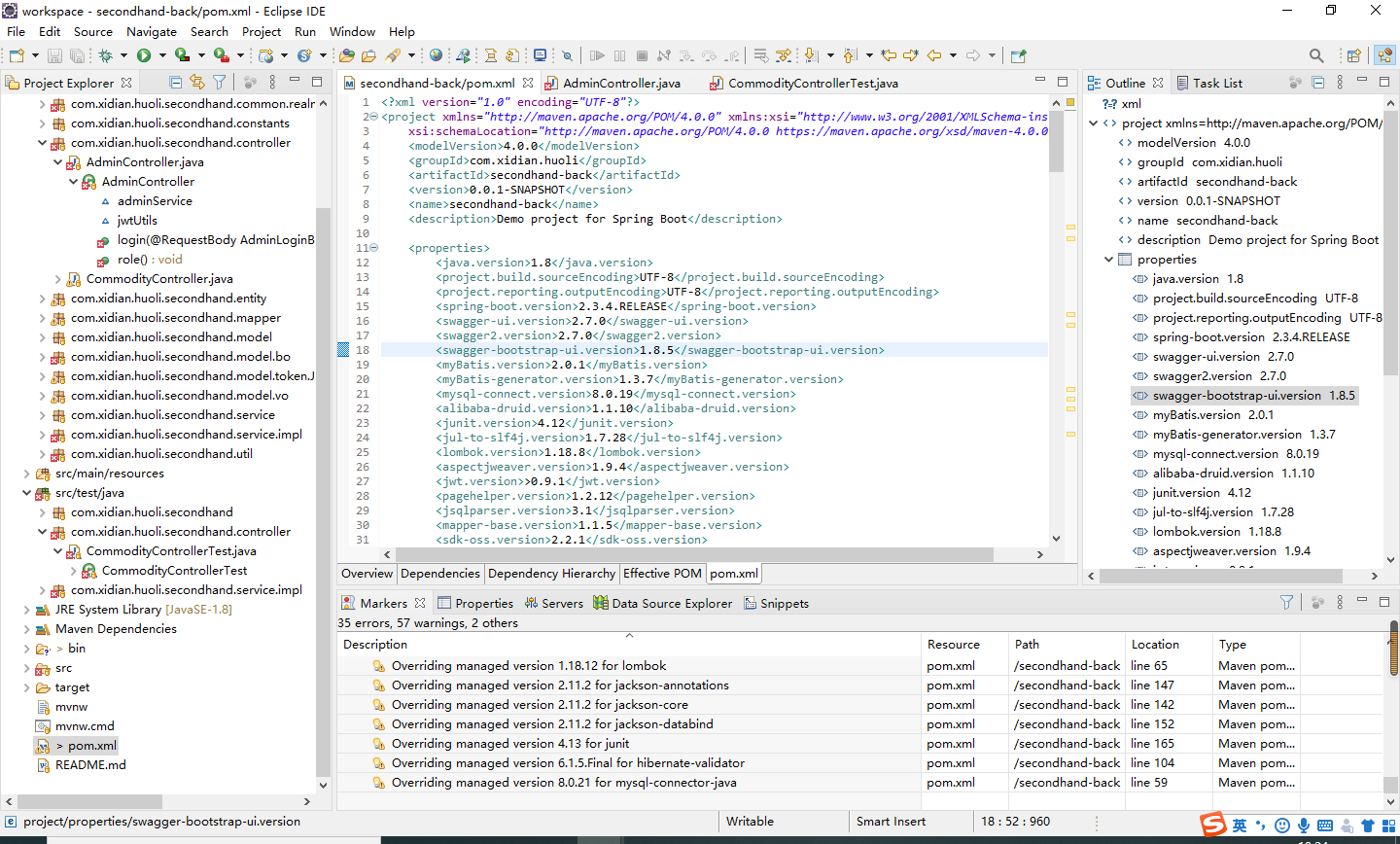 当eclipse-mars导入maven项目时pom文件出现Failure to transfer org.apache.tomcat.embed:tomcat-embed-websocket ...