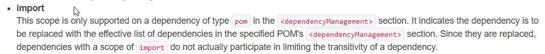 Maven Scope中import的作用maven Scope Import Csdn博客