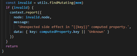 About Eslint Mrror Unexpected Side Effect in "GetCheckedData" Computed Property problem ...