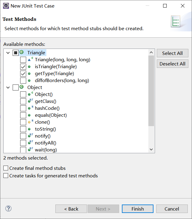 Ecplise JUnit 三角形_public class triangle { protected long lbordera = -CSDN博客