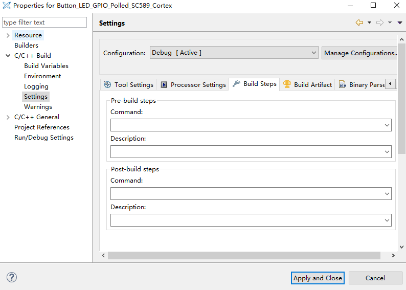 CrossCore Embedded Studio——Managing Build Configurations（五）_crosscoreembeddedstudio-rel2.5.0-CSDN博客