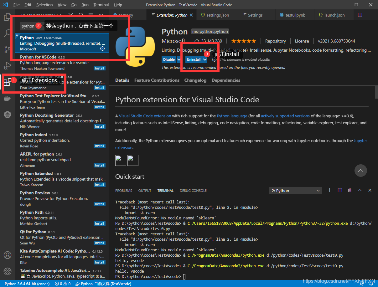Vscode配置python开发环境无法找到自己设置的python编译器vscode找不到python编译器 Csdn博客 3414