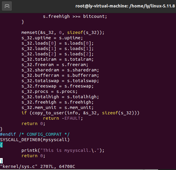 【linux】向linux 5 11 8内核加入新的系统调用 Undefined Reference To `syscall Csdn博客