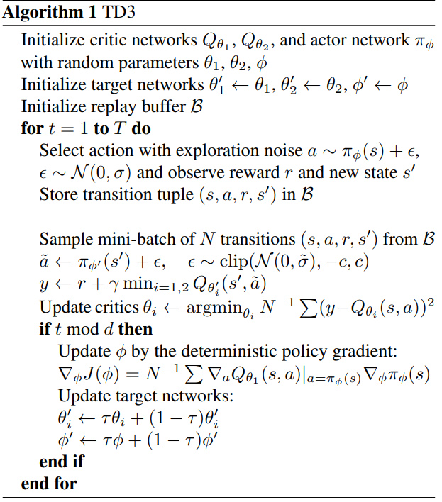 强化学习TD3算法笔记1——论文解读_td3和matd3-CSDN博客