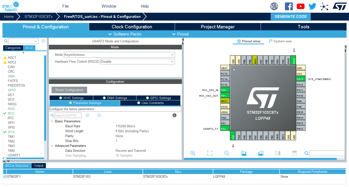 基于FreeRTOS操作系统的HAL库串口IDLE中断+DMA接收不定长数据_freertos+hal使用dma进行串口收发-CSDN博客