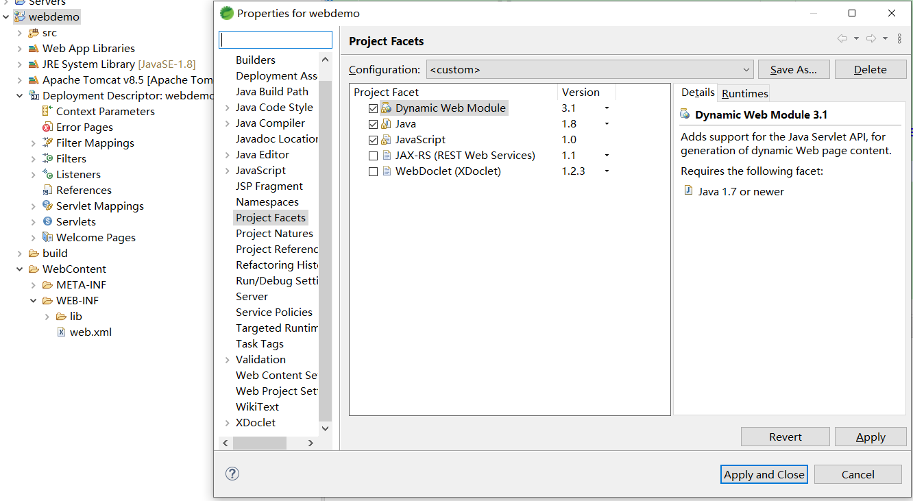 web.xml 版本不一致报错_project facet java version 15 is not supported.-CSDN博客