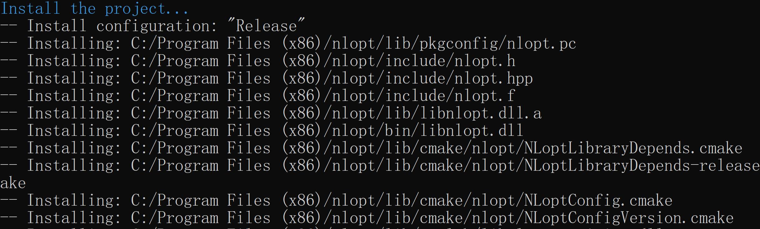 NLopt的windows环境下安装_libnlopt.dll.a-CSDN博客