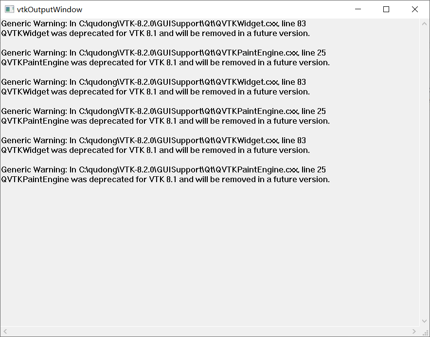 VTK警告窗口_vtkoutputwindow::setglobalwarningdisplay-CSDN博客