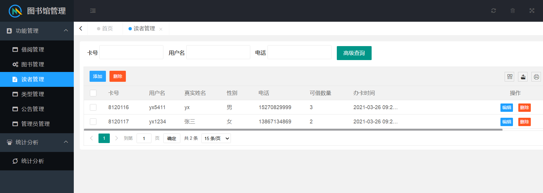 基于ssmlayui的图书管理系统（6） 读者管理功能开发手把手 Ssm Layui图书管理系统教程 Csdn博客