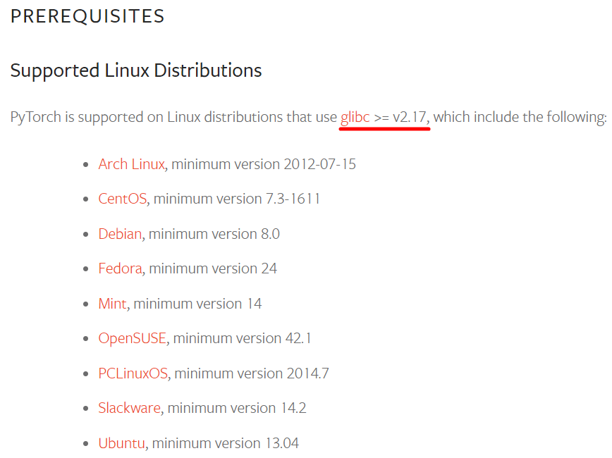 解决pytorch (torch) glibc 2.17 依赖问题_open-clip-torch>=2.17.1出错-CSDN博客