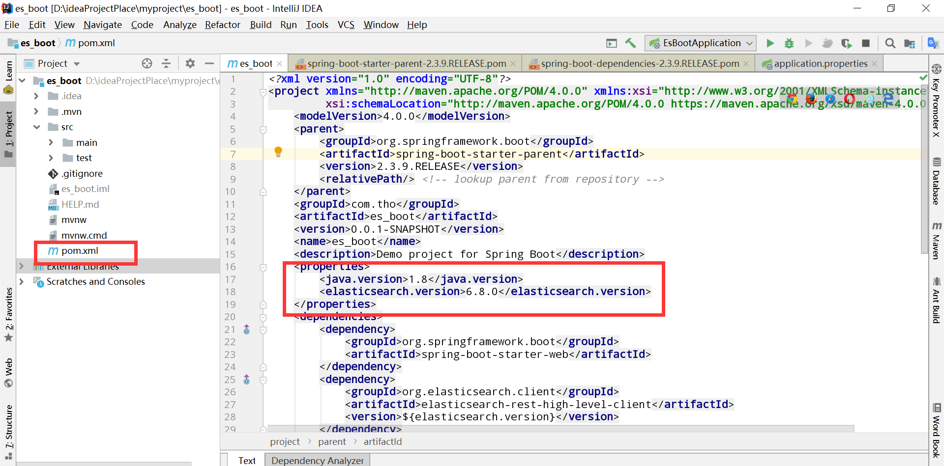 查看spring-boot-starter-parent 指定的其他包的版本,操作修改如指定es版本_为什么我的spring-boot-starter-parent只有两个版本-CSDN博客