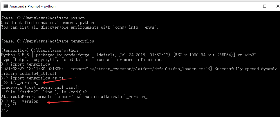 tensorflow安装成功却出现AttributeError: module ‘tensorflow‘ has no attribute ‘__version__‘的解决方案-CSDN博客