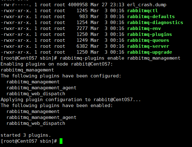 rabbitmq-plugins enable rabbitmq_management出现{:query, :rabbit@CentOS7, {:badrpc, :timeout}}修改主机名 ...