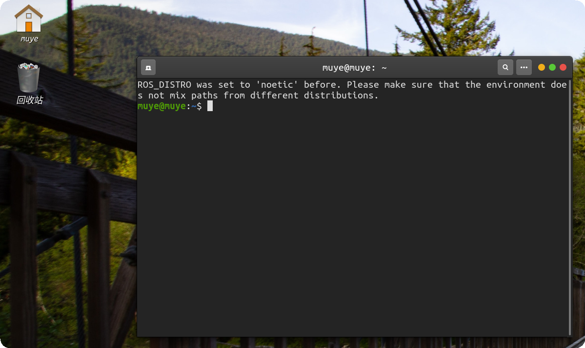 ROS_DISTRO was set to ‘noetic‘ before. Please make sure that the environment does not mix paths ...